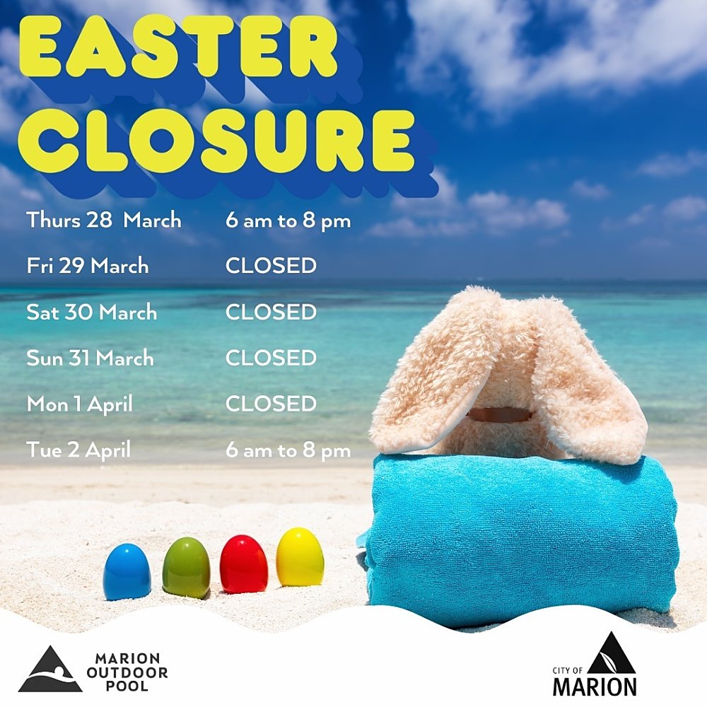 Marion Outdoor Pool closed for Easter weekend | News | City of Marion