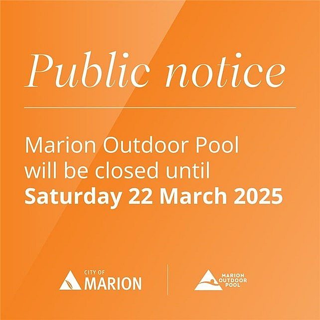 Marion Outdoor Pool - Temporary Closure | News | City of Marion